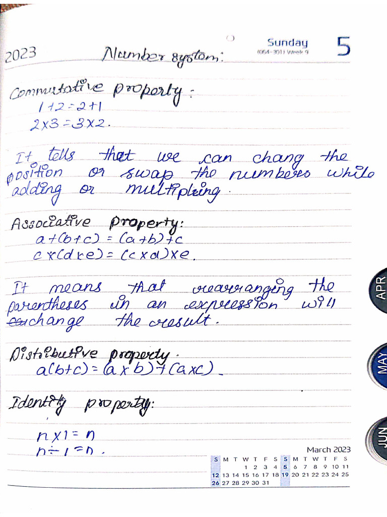 Number system properties | PDF