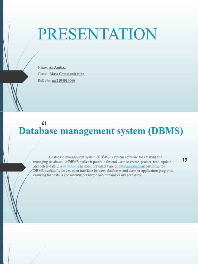DBMS Types and Features Overview | PDF