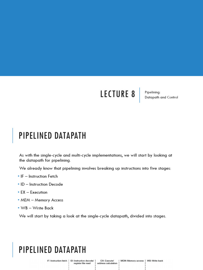 Lecture8 Cda3101 Pdf Central Processing Unit Computer Hardware
