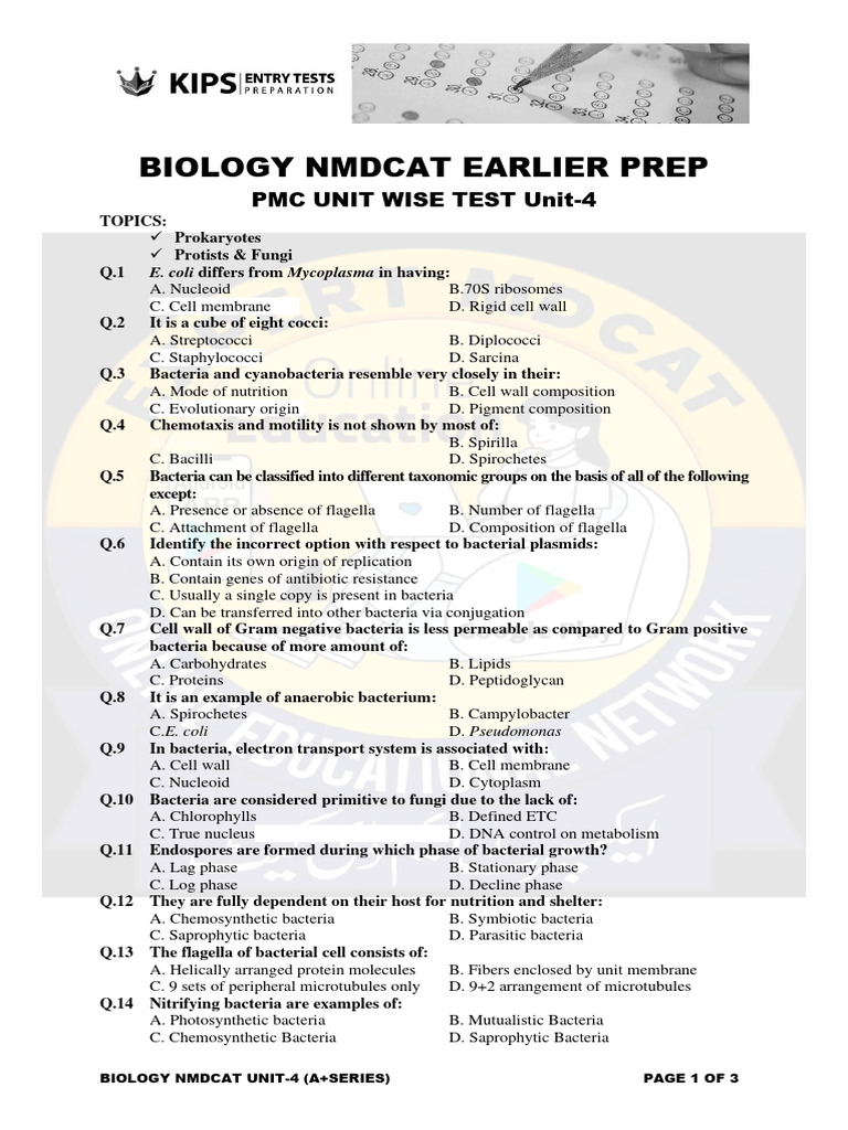 Unit-4 (Prokaryotes + Protists - Fungi) Final - Student Copy.-Converted ...
