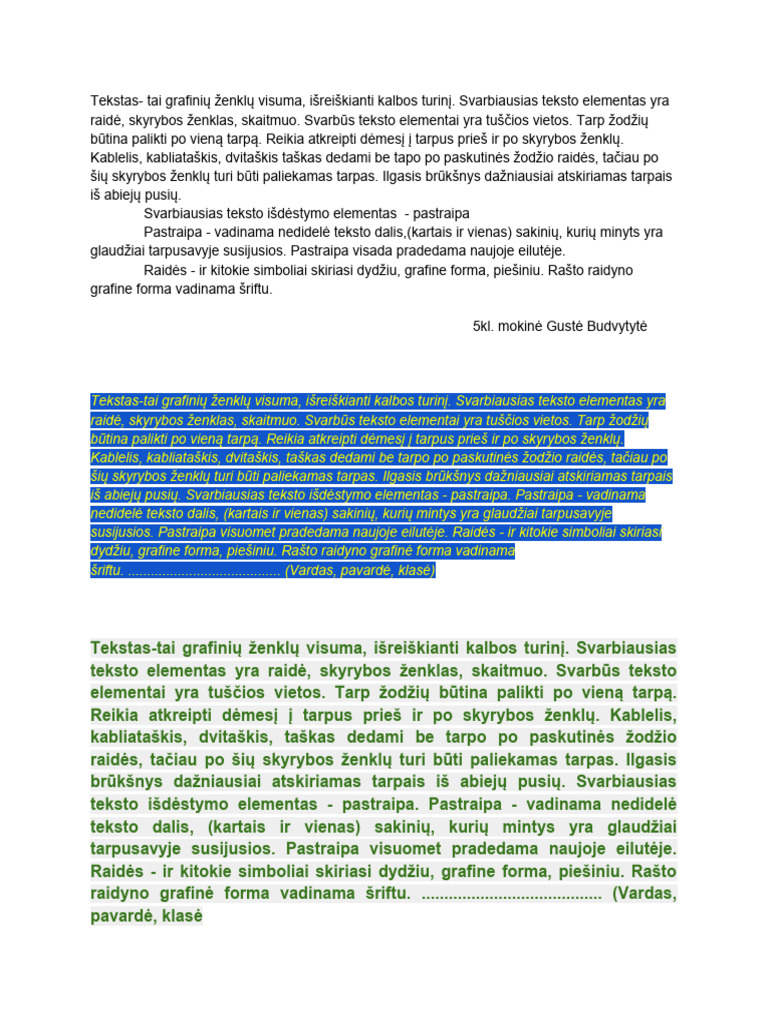 Gustės Dokumentas | PDF