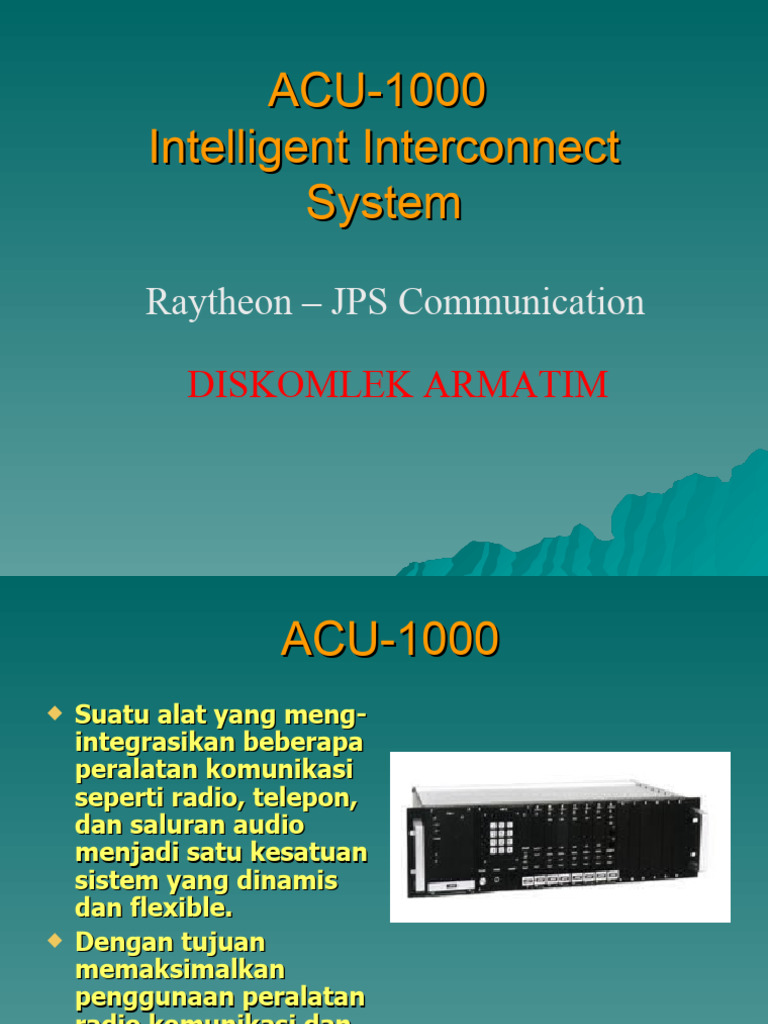Sistem Komunikasi ACU-1000 | PDF