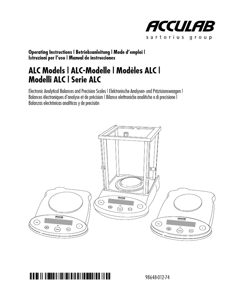 Balanza Analitica Alc - Serie Esp | PDF | Weighing Scale | Weight