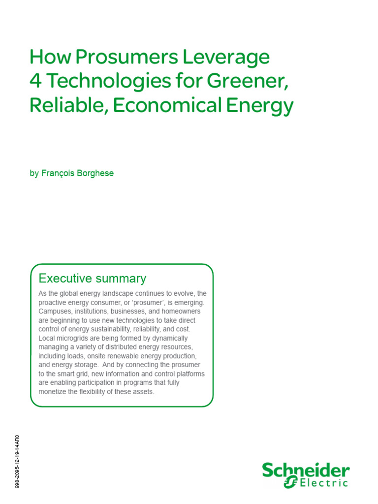 14 - 12 - Prosumer White Paper - Final | PDF | Smart Grid | Electrical Grid