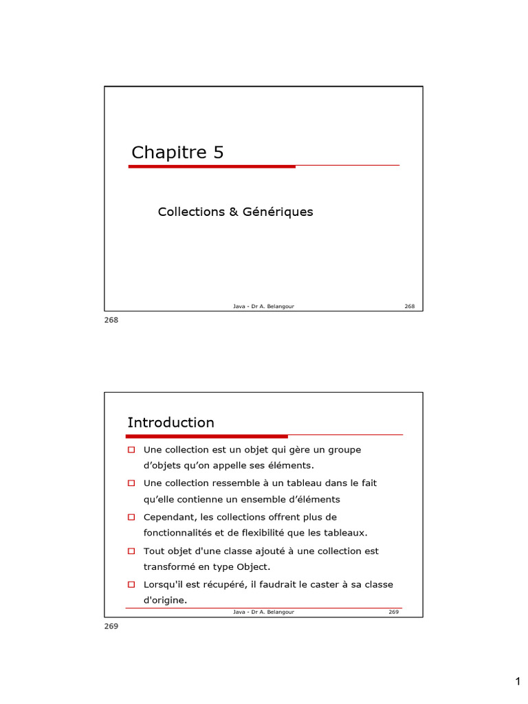 Chapitre - 5 Collections & Génériques | PDF | Java (Langage de programmation) | Interface ...