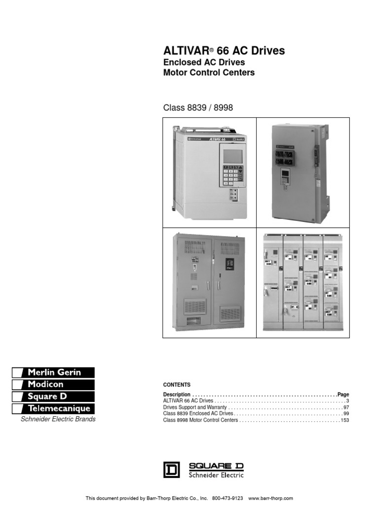 ALTIVAR 66 AC Drives Enclosed AC Drives Motor Control Centers | PDF ...