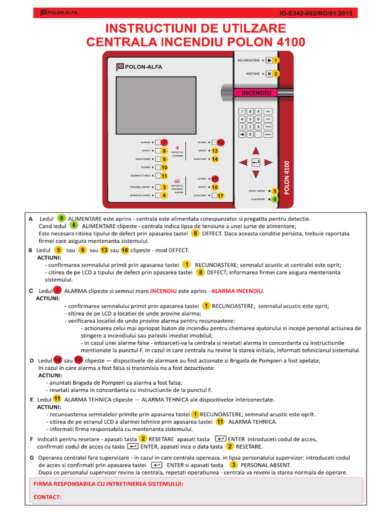 Instructiuni Utilizare 4100_RO | PDF