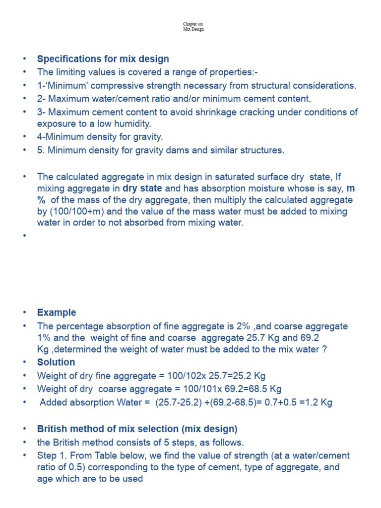 Mix Design | PDF | Concrete | Density