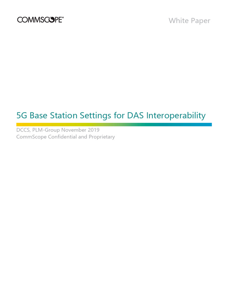 gNodeB Setting and DAS Interoperability - WP-114061-EN - GB | PDF ...