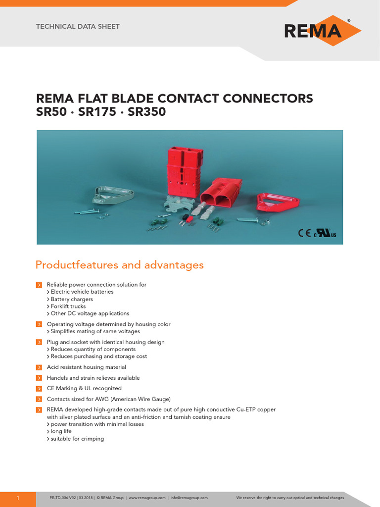 REMA Technical Data Sheet SR PE TD 006 V3!08!2023 | PDF | Electrical ...