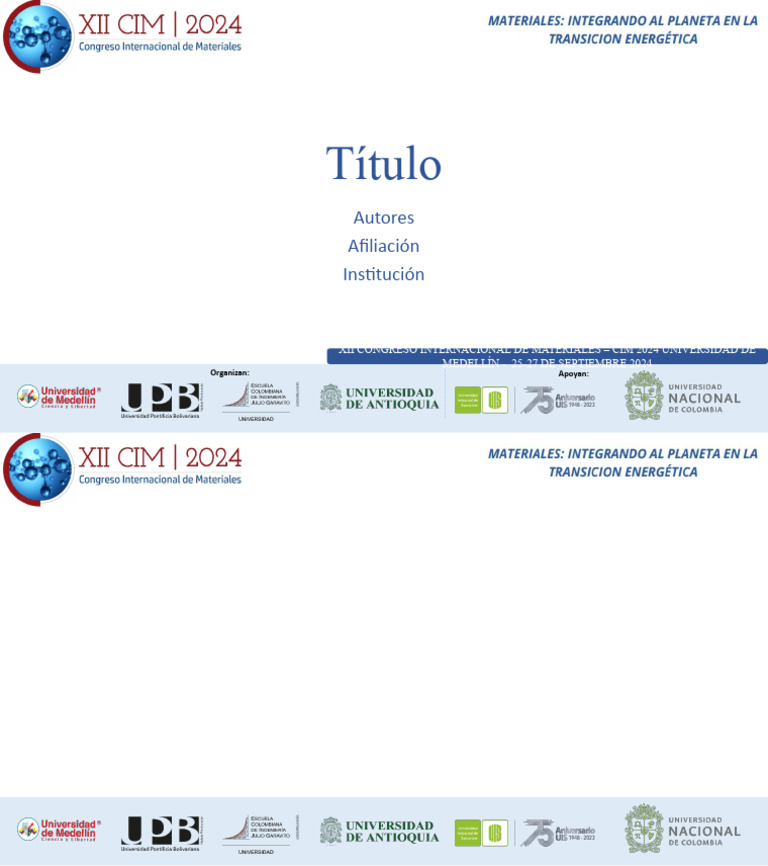 Formato Presentacion Oral XII CIM 2024 1 | PDF | Política | Arte