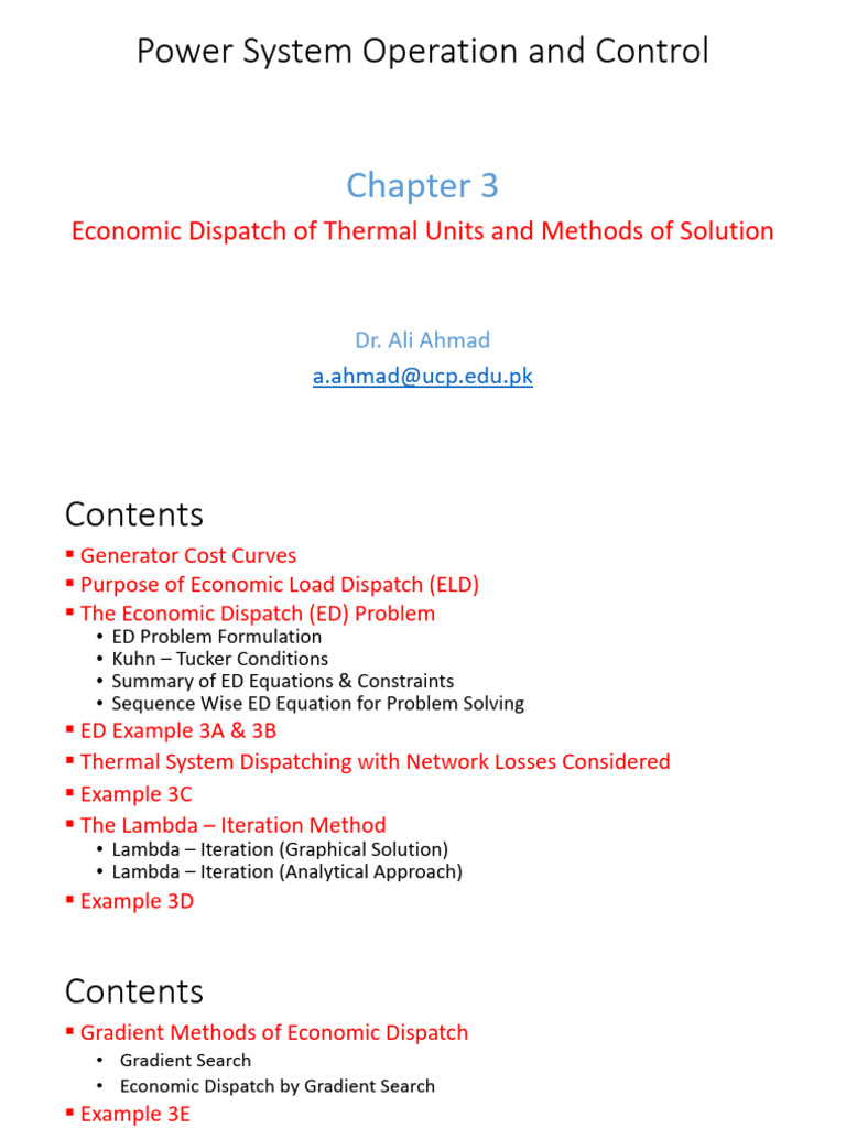 Economic Dispatch of Thermal Units & Methods of Solution | PDF | Mathematical Optimization ...
