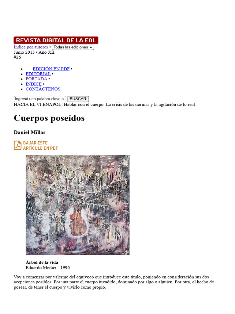 Cuerpos Poseídos - Virtualia, Revista Digital de La EOL | PDF | Jacques ...