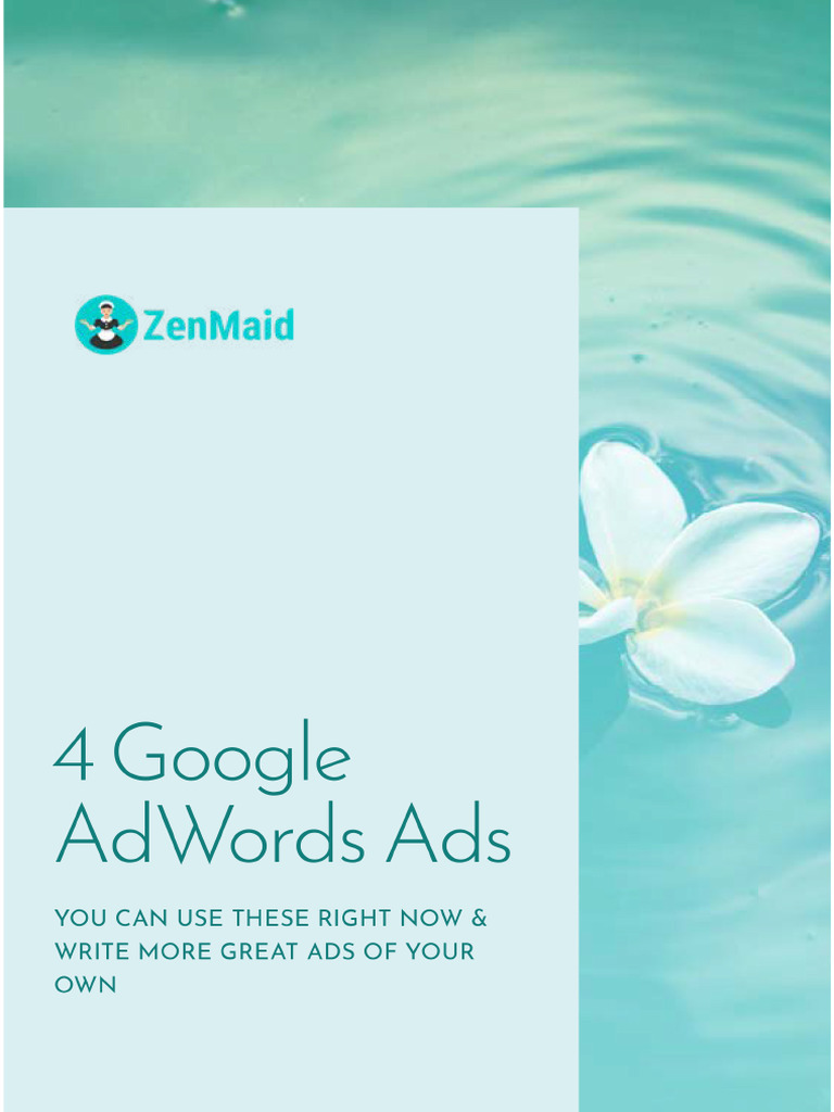 4 Google AdWord Ads To Use Right Now | PDF | Advertising | Web 2.0