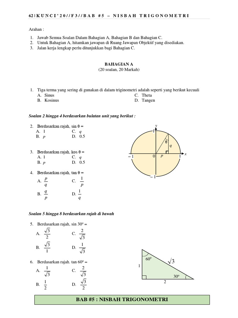 Bab #5 - Nisbah Trigonometri | PDF