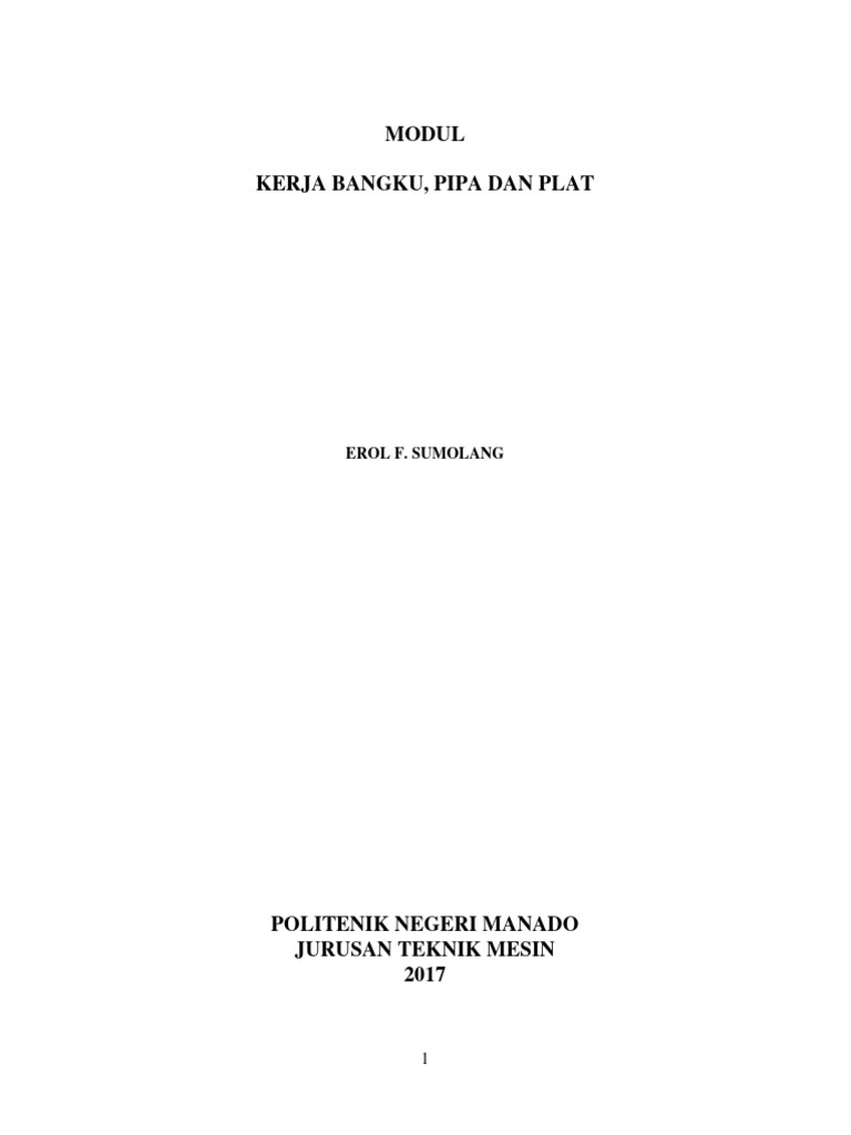 Modul Kerja Bangku Pipa Plat | PDF