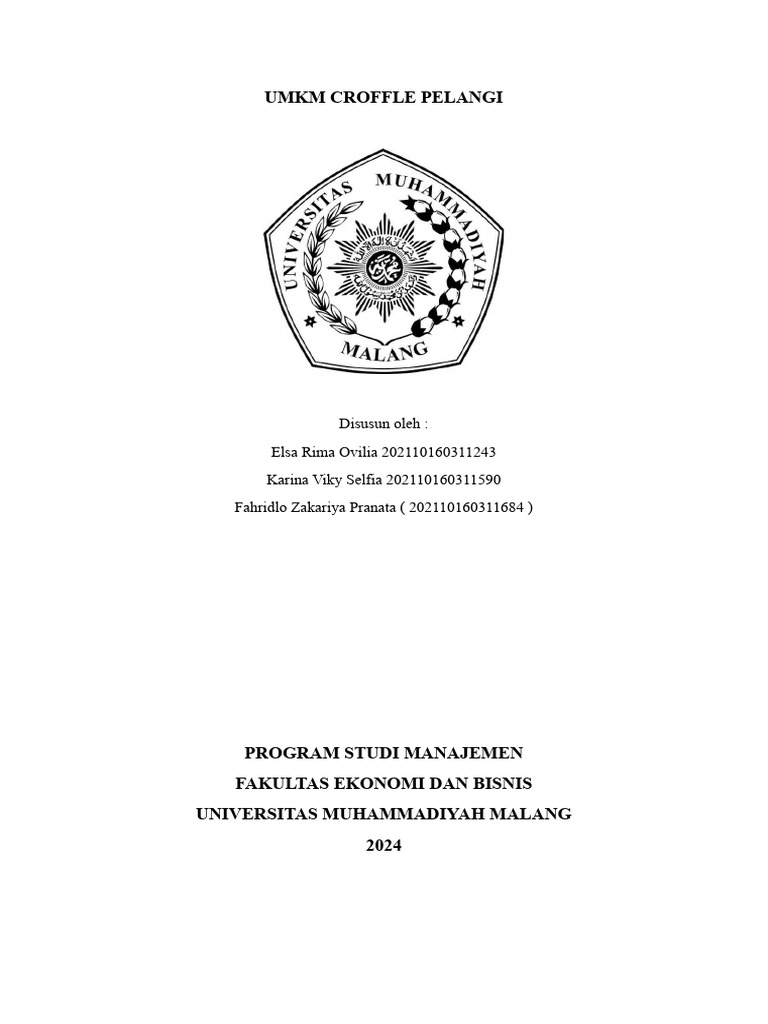 Umkm Croffle Pelangi | PDF