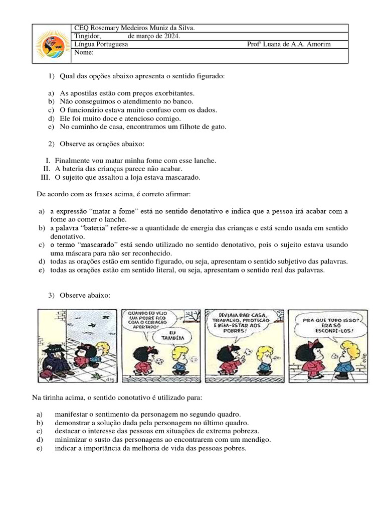 Avaliação Sobre Texto Literários e Não Literários | PDF | Autor | Poesia Avaliação Sobre Texto Literários e Não Literários | PDF | Autor | Poesia