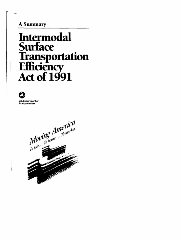 Intermoday Surface Transportation Efficiency Act 1991 | PDF