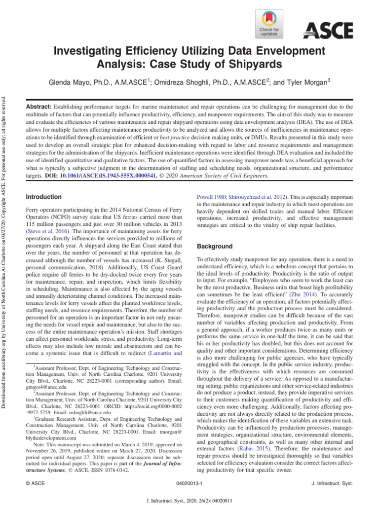 Investigating Efficiency Utilizing Data Envelopment | PDF | Methodology ... Investigating Efficiency Utilizing Data Envelopment | PDF | Methodology ...
