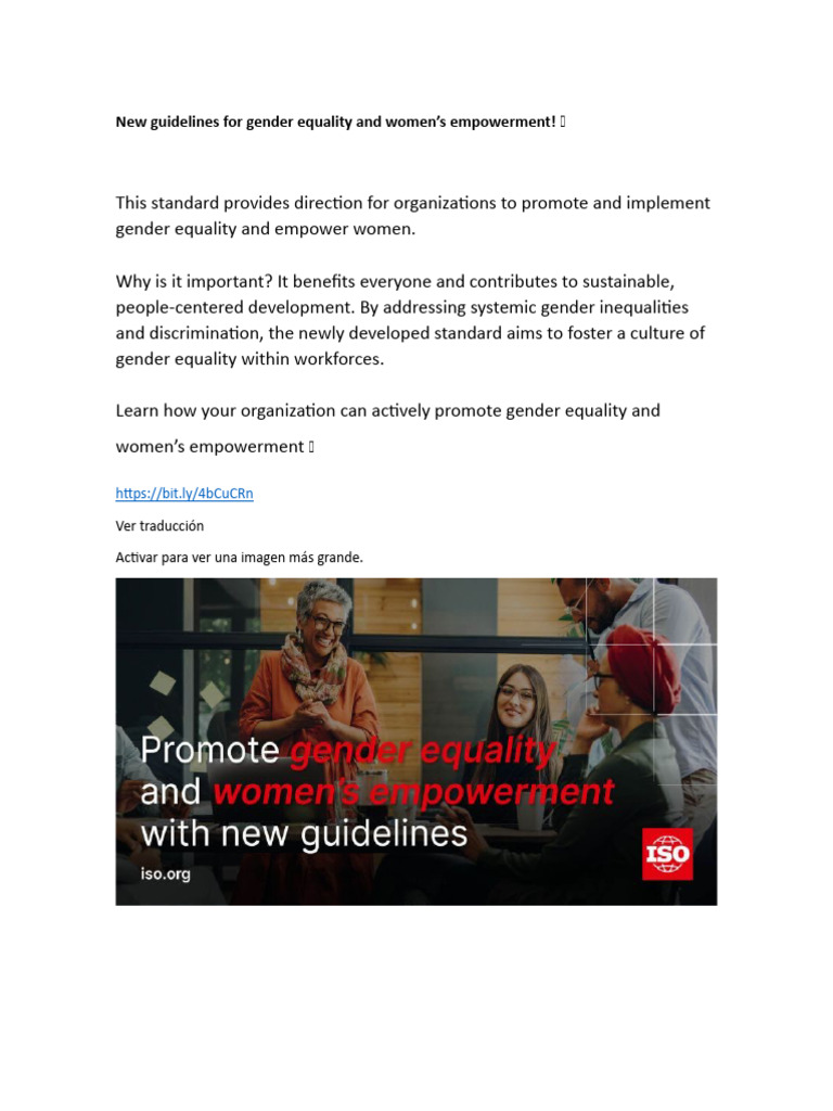 Gender Equality Guidelines 2023 | PDF | Career & Growth | Social Science