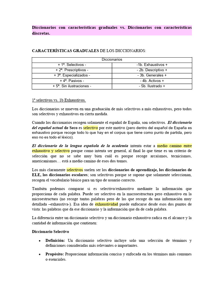 Lexicografía y Terminología Del Español | PDF | Diccionario | Palabra