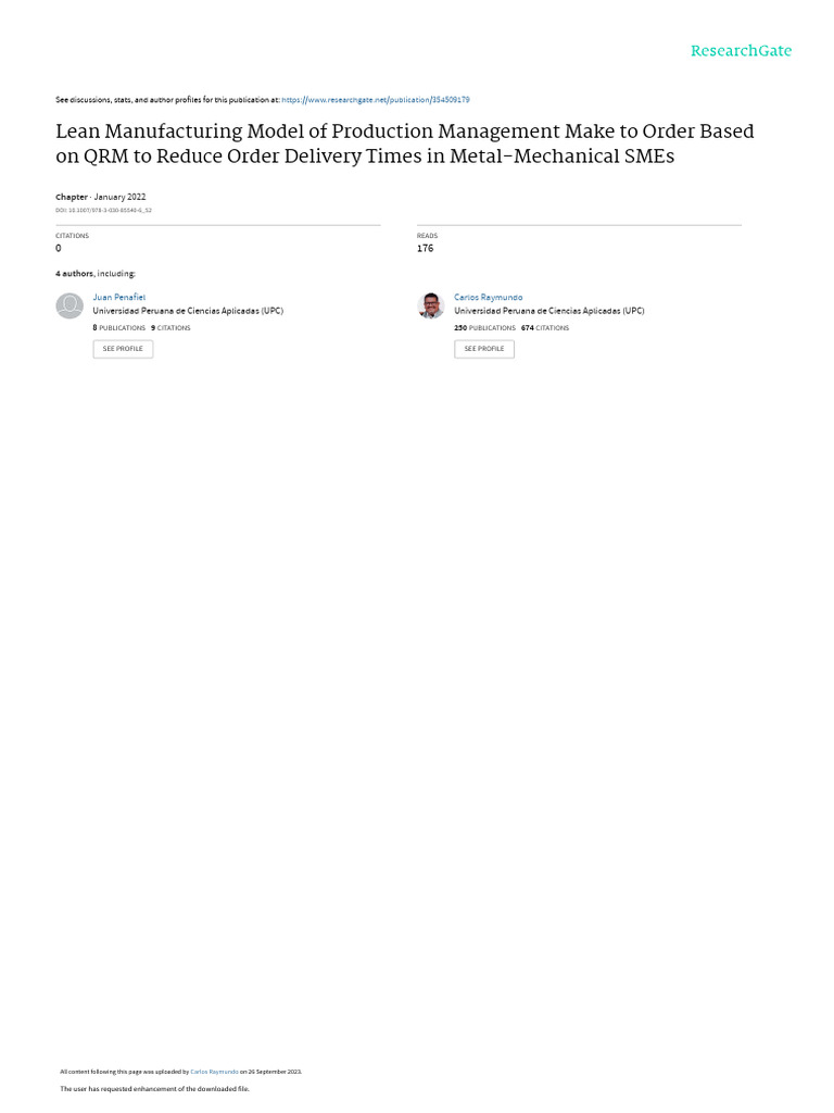 Production Management Model Based On Lean Manufacturing | PDF | Lean ...