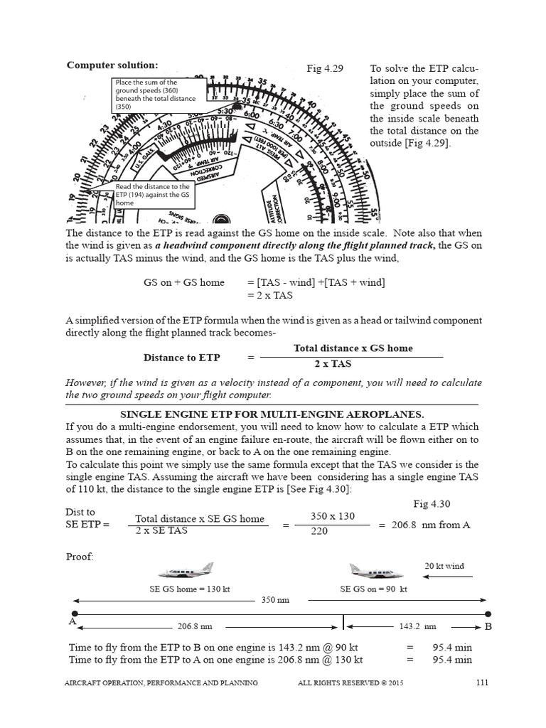 Single Engine ETP Calculation Guide | PDF | Aviation