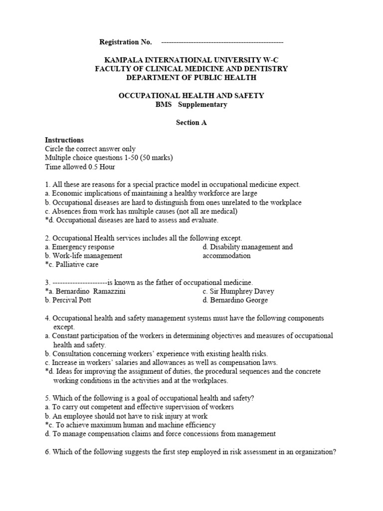 Occupational Health Paper | PDF | Occupational Safety And Health | Hazards