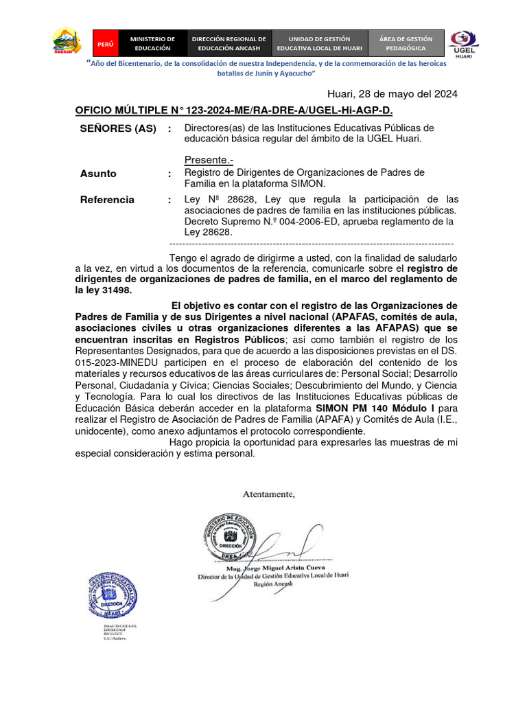 oficio SIMON PM 140 | Descargar gratis PDF | Educación primaria