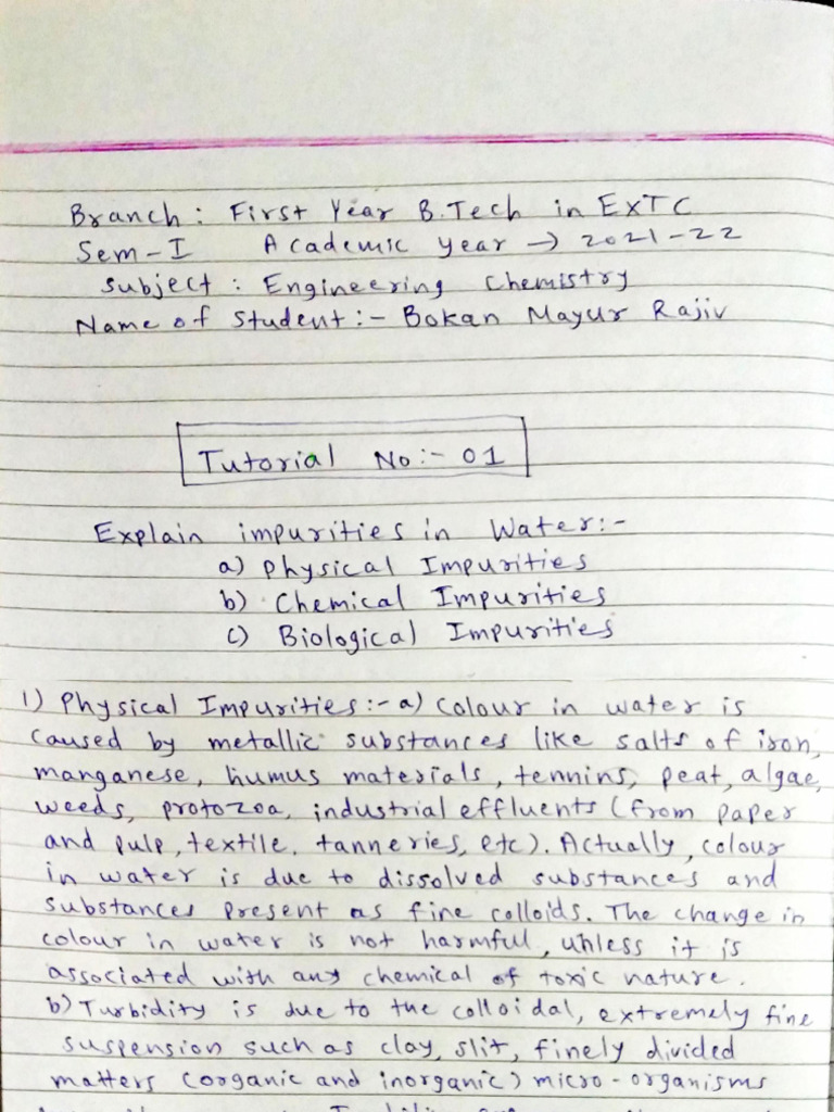 Tutorial No.1 Answer | PDF