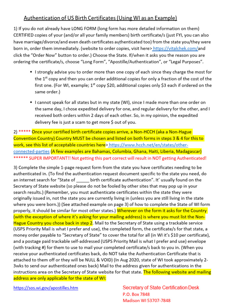 Authentication of US Birth Certificate Tutorial 2023 | PDF | United ... Authentication of US Birth Certificate Tutorial 2023 | PDF | United ...