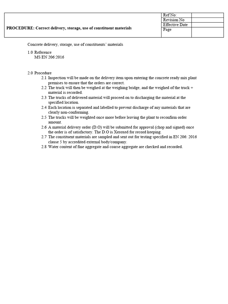 Concrete Material Handling Guide | PDF