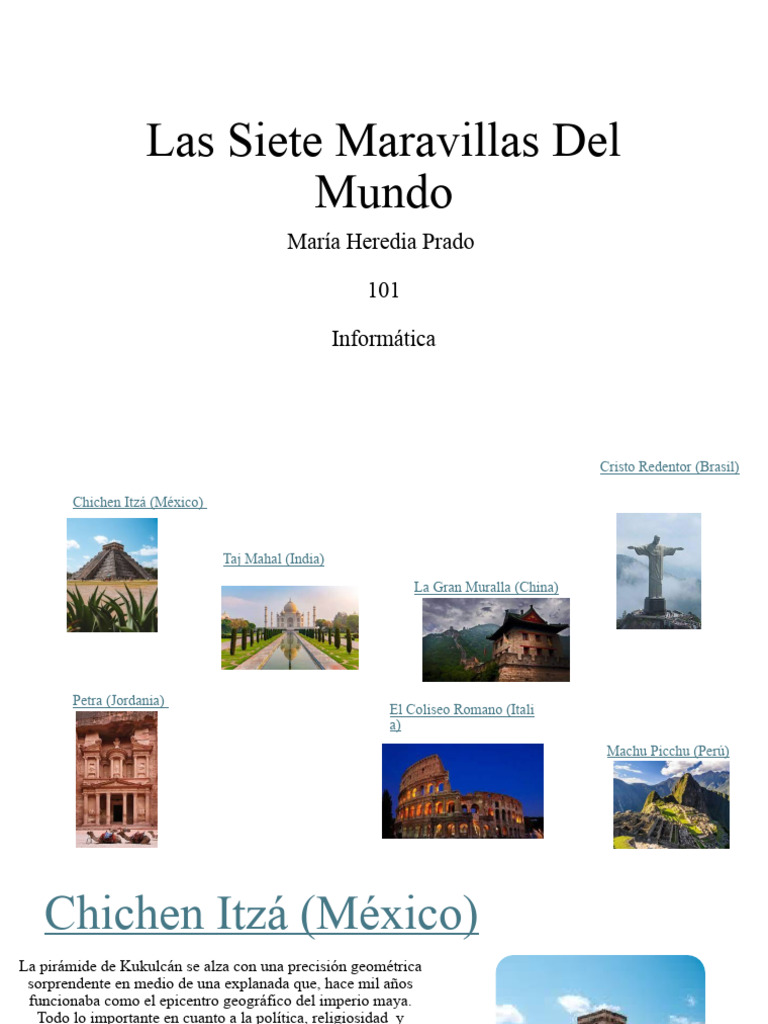 Las 7 Maravillas del Mundo Moderno | PDF