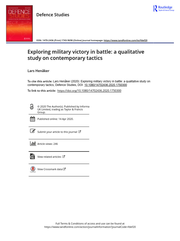 Exploring Military Victory | PDF | Maneuver Warfare | Military Tactics