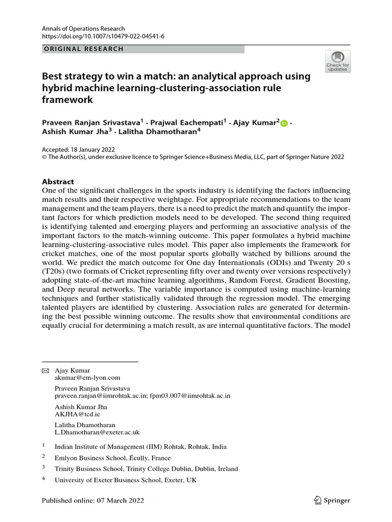 17_Best strategy to win a match an analytical approach using hybrid machine | Download Free PDF ...