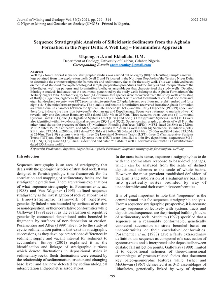Sequence Stratigraphy of Niger Delta Sediments | PDF | Stratigraphy ...