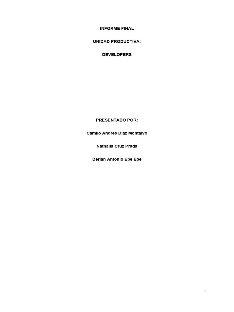 Informe Final | PDF | Php | Mi sql