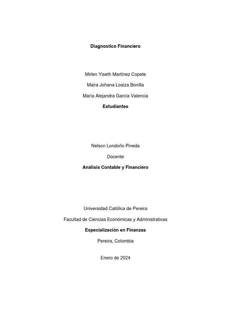 Parcial 1 Analisis Contable y Financiero | PDF | Business | Deuda