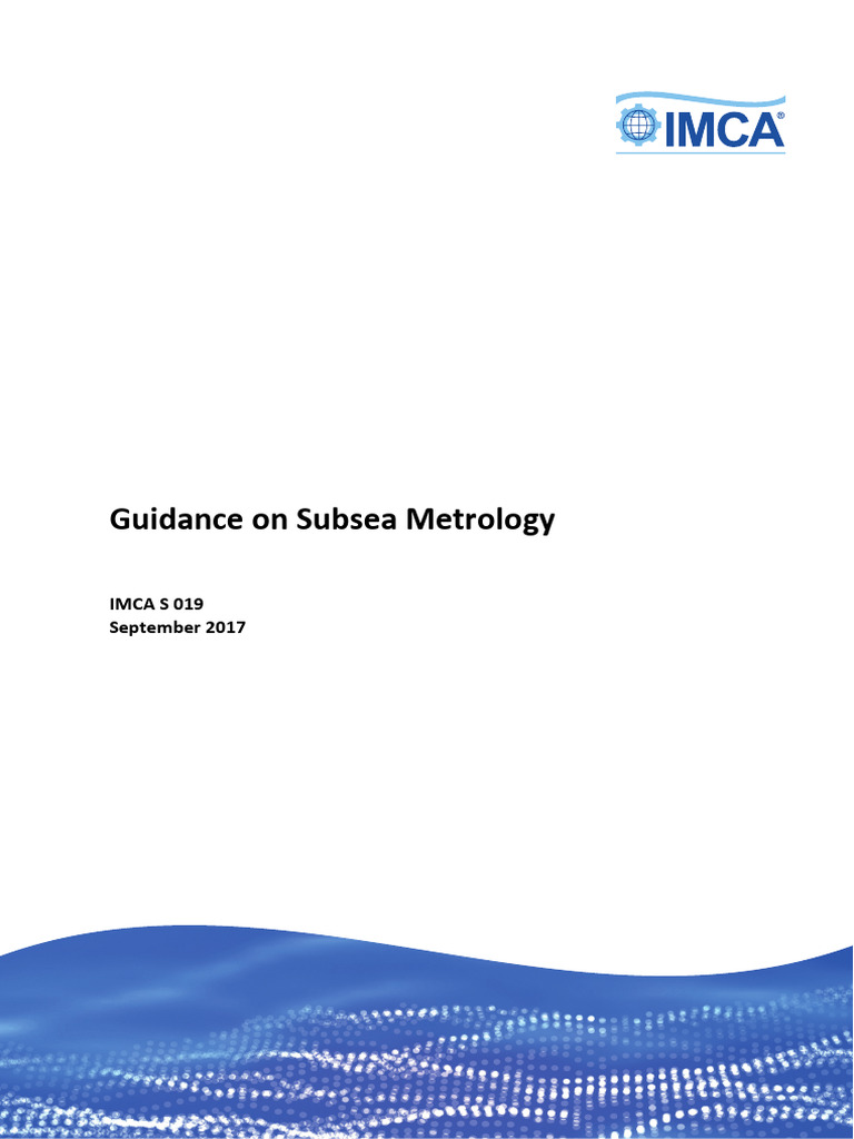 Guidance On Subsea Metrology | PDF | Inertial Navigation System | Surveying