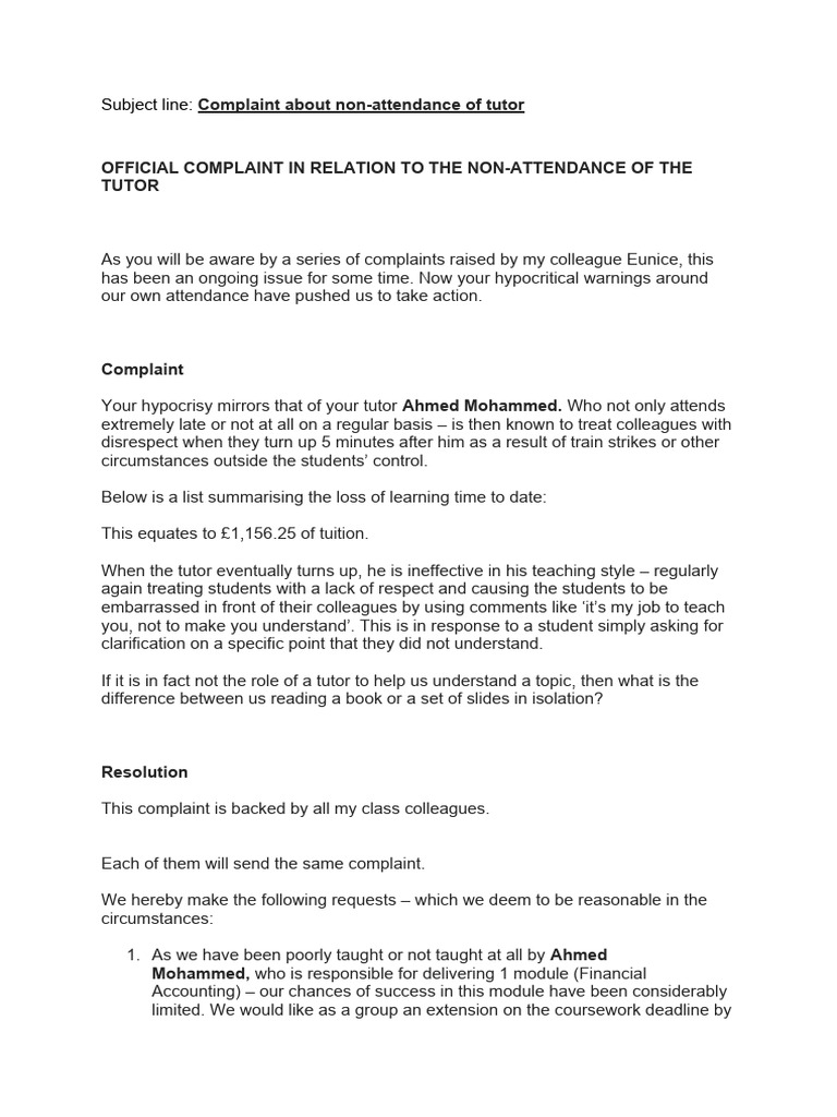 Formal Complaint QA | PDF Formal Complaint QA | PDF
