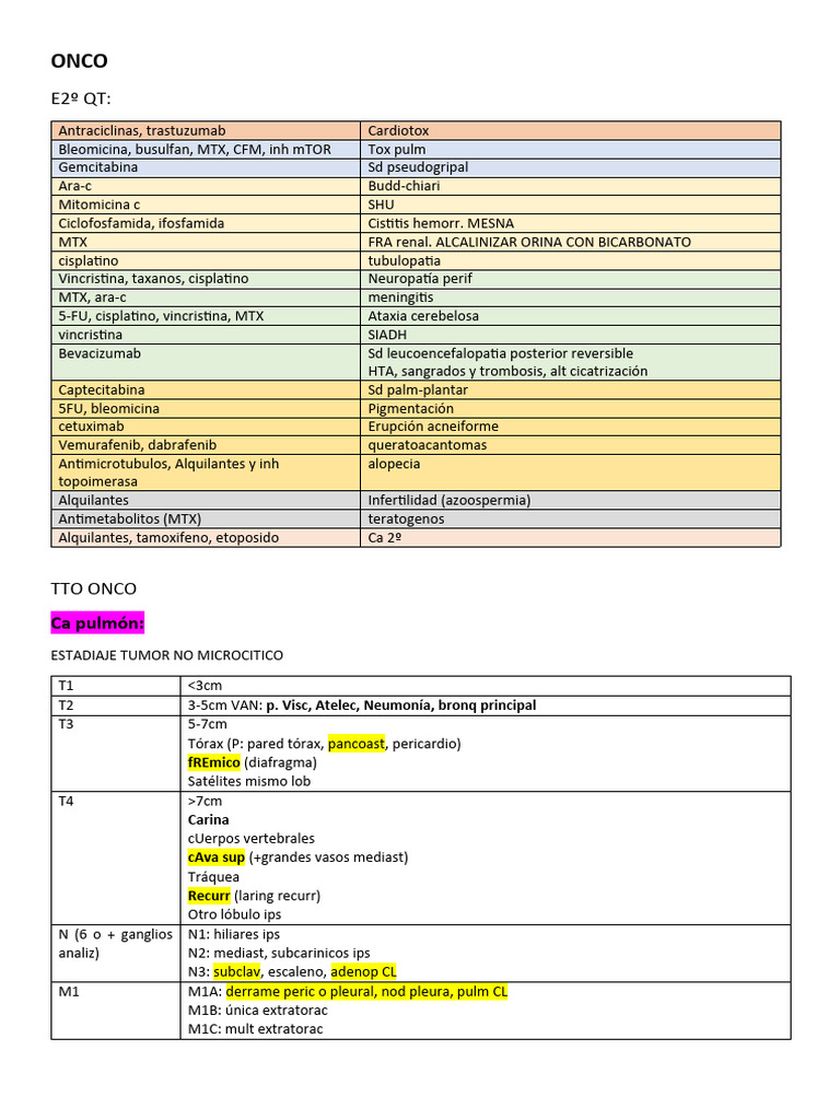 ONCO | PDF | Quimioterapia | Tratamientos médicos