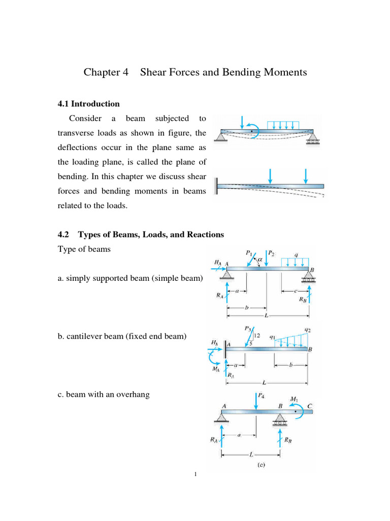 【9501材料力學】chapter4 | PDF | Bending | Beam (Structure)