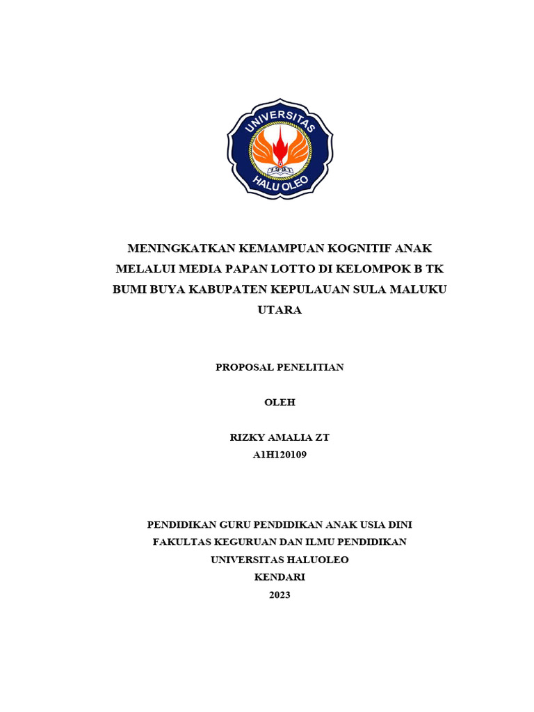 Media Papan Lotto untuk Kognitif Anak | PDF | Kesehatan Holistik