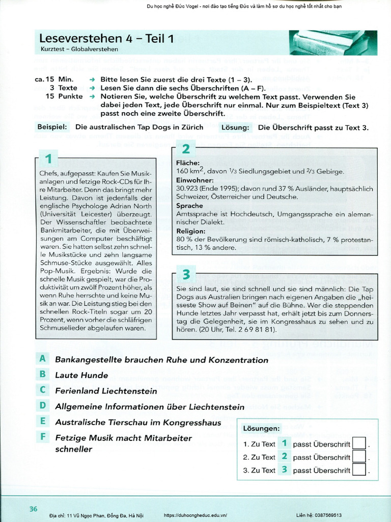 Mit Erfolg Zum Zertifikat Deutsch Telc B1 Modelltest 4 | PDF