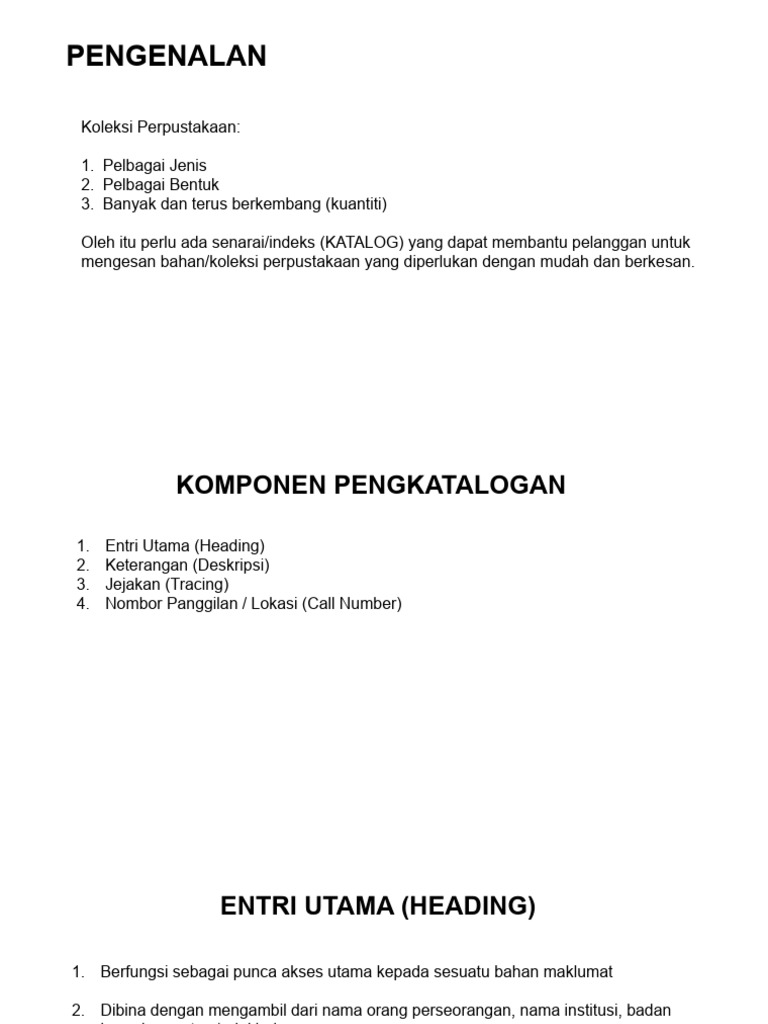 Penertapan Subjek Dan No. Panggilan | PDF
