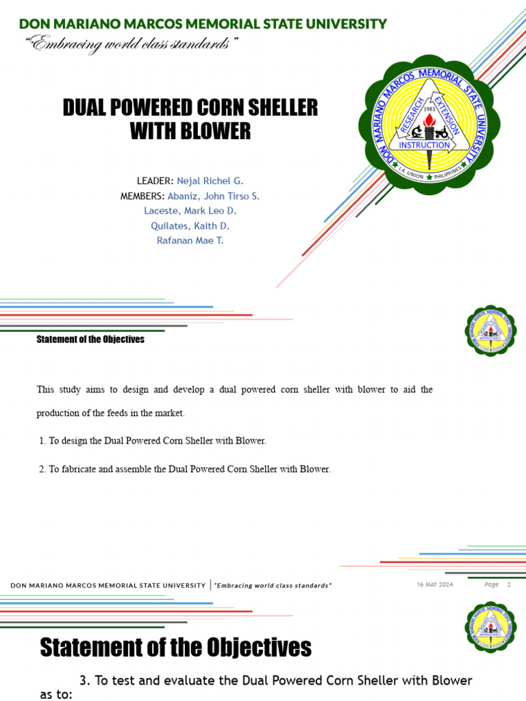 Dual Powered Corn Sheller With Blower | PDF | Technology & Engineering