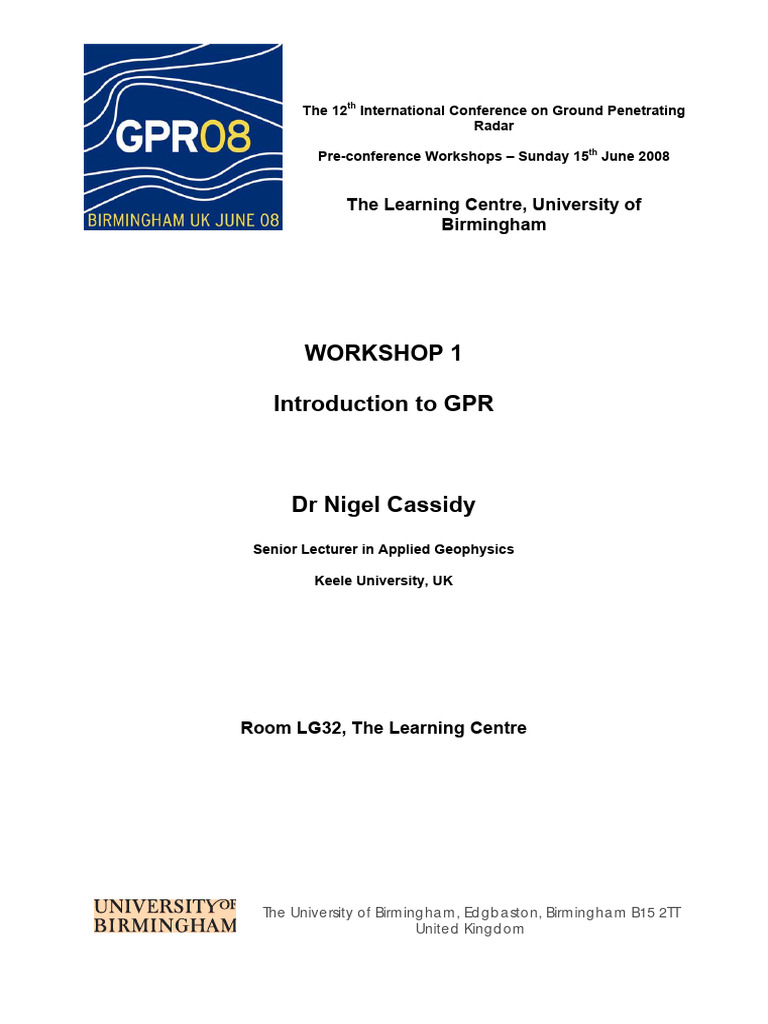 GPR Training Notes | PDF | Computers | Technology & Engineering