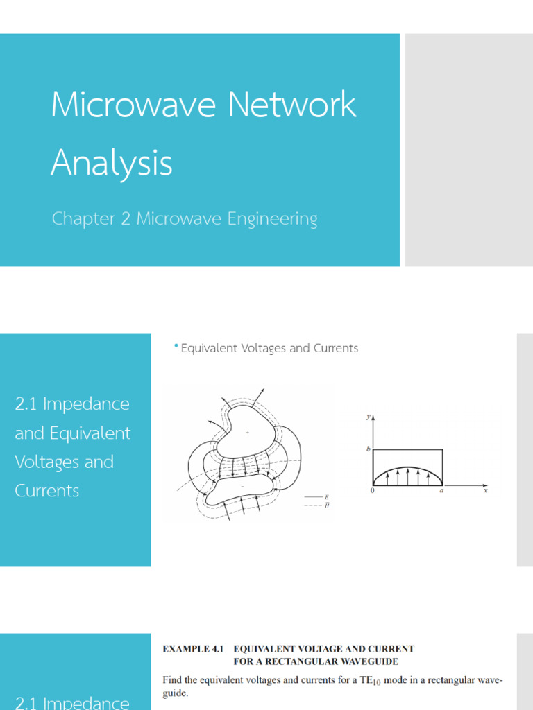 Microwave Network Engineering Guide | PDF | Science & Mathematics