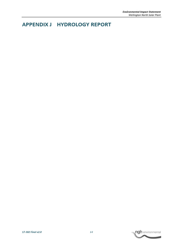 2.EIS Appendix J - Hydrological | PDF | Flood | Discharge (Hydrology)